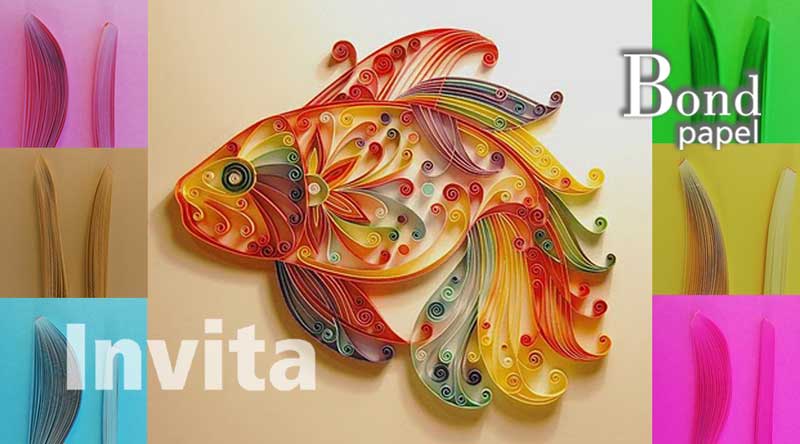 Filigrana de papel bond en colores